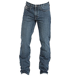 Cinch Men's Silver Label Slim Fit Jean, Medium Stone Wash, 32W x 36L