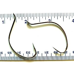 100 Gerry's Tackle 2X Strong Nickel Wide Gap Hollow Point Kahle Hooks Size 5/0