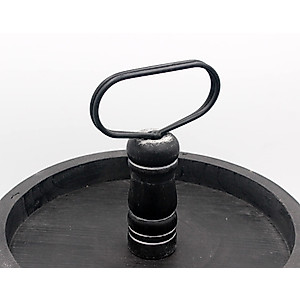 Rustic Decorative Two Tiered Tray,Farmhouse 2-Tier Serving Tray with Metal Handle (Rustic Black)