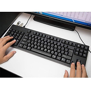 Left Handed Keyboard, USB Wired Keyboard with 2 USB Hub, 109 Keys Ergonomic Keyboard, with Left Hand Number Pad, for Home Office