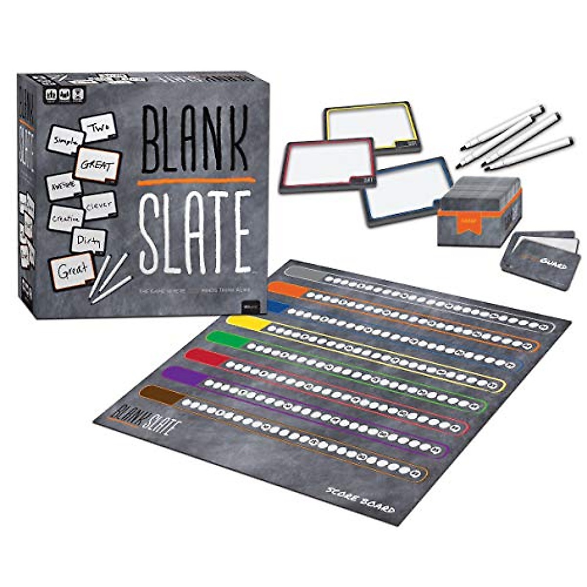 BLANK SLATE™ - The Game Where Great Minds Think Alike | Fun Family Friendly Word Association Party Game, 3 to 8 players, Black-88