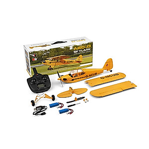 Ssccgym XK A160 RTF Large 25.6-Inch Brushless RC Plane 2.4GHZ 6-AXIS Gyro Remote Control Airplane J3 5CH EPP Foam World War II Aircraft Model Smart-Fly with Double-Batteries