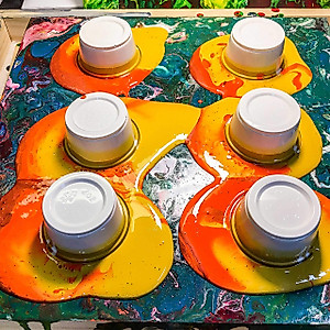 U.S. Art Supply Professional Gloss Pouring Effects Medium, 64 oz. (Half-Gallon) - Improves Flow Consistency, Artist Techniques to Create Cell Effects, Mix with Art Acrylic Paint, Adjusts Viscosity