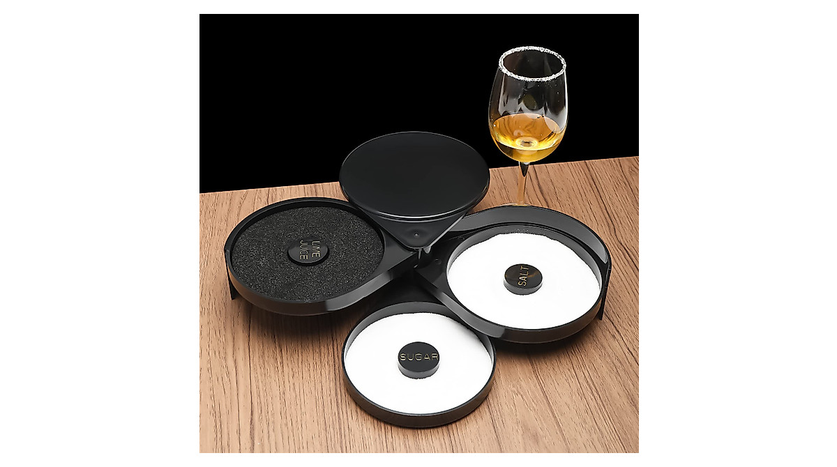 Potlimepan 3 Tier Salt/Sugar Rimmer - Versatile Bar Tool