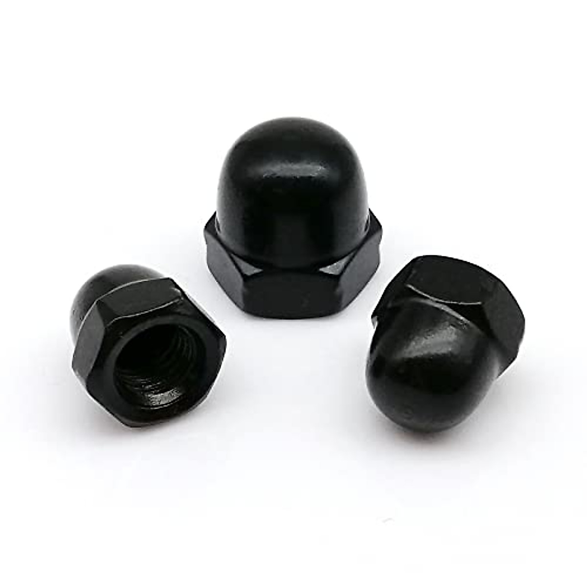 ZIFARM Nuts, Stainless Steel Surface Black Hex Acorn Cap Decorative Cover Semicircle Dome Nut (Size : 2pcs M6)