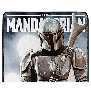 NORTHWEST Star Wars The Mandalorian The Child Never Easy Super Plush Throw Blanket 46" x 60" (117cm x 152cm)