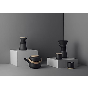Stelton Theo Tea Pot, Stone, Black, 21 x 21 x 16 cm