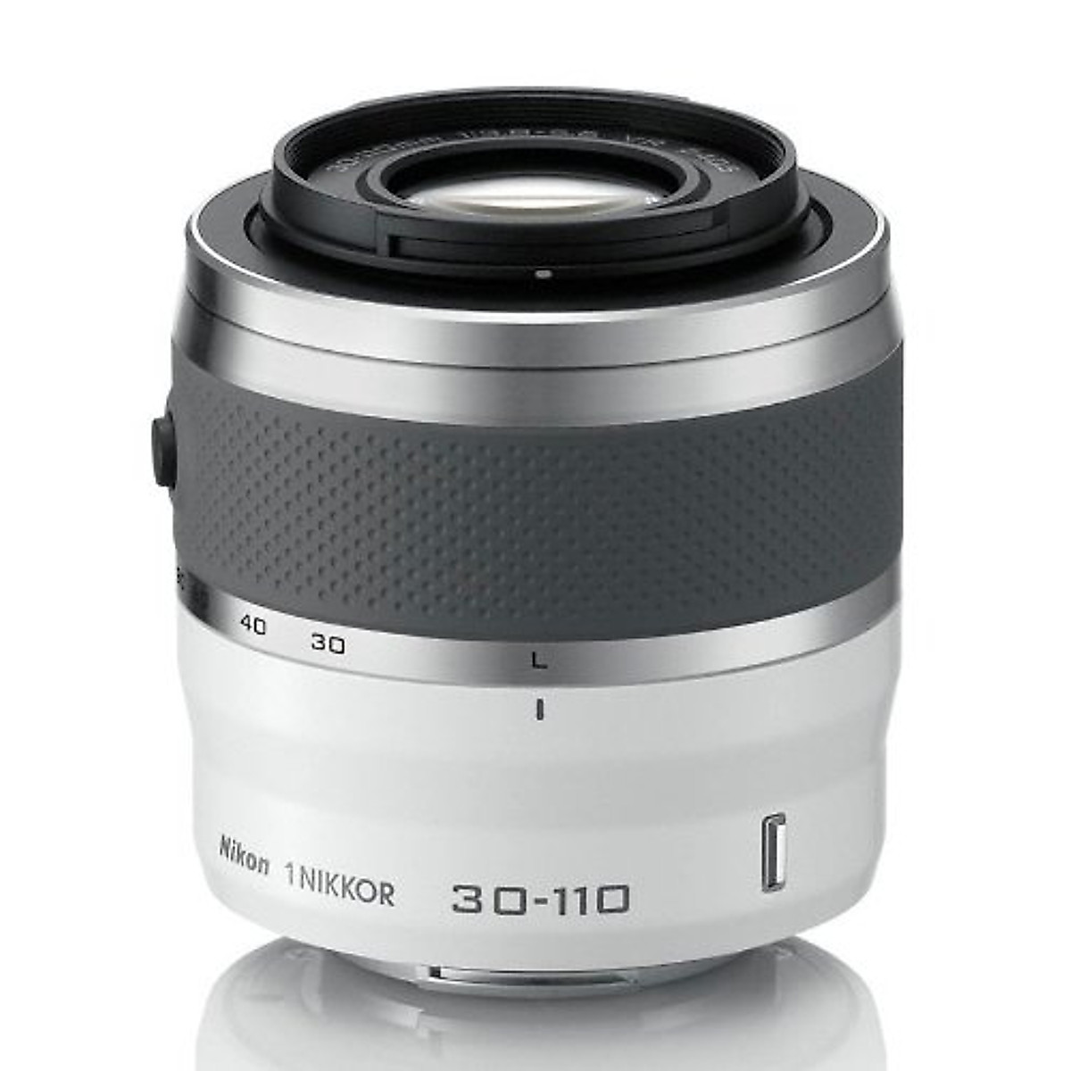 Nikon 1 J1 Compact System Camera with 10-30mm and 30-110mm Double Lens Kit - White (10.1MP) 3 inch LCD