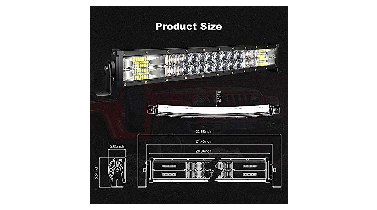 TERRAIN VISION 22" Curved LED Light Bar for Off-Road