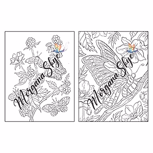 Butterflies Adult Coloring Book: Beautiful Butterfly Designs with Lovely Flowers, Cute Animals and Relaxing Nature Scenes for Stress Relief and Relaxation