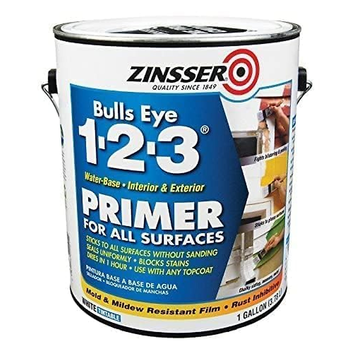 Zinsser Bulls Eye 1-2-3 Primer Sealer Stain Killer 02001 4- Gallons