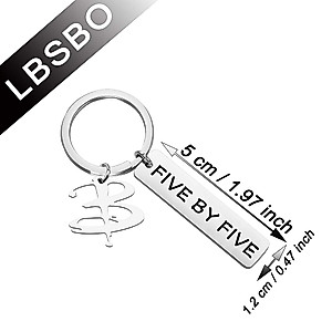 Buffy Vampire Slayer Inspired Gift Five by Five Keychain 90's Television Gifts (Five by Five Keychain)