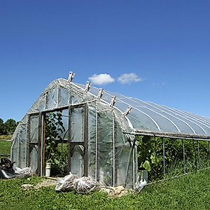 50 Pcs Garden Clips, 2.3 inch Greenhouse Clamps, Stainless Steel Greenhouse Clip for Netting, Heavy Duty Row Cover Clips with a Strong Grip for Shade Cloth or Plant Cover on Gardening Hoops karmiero