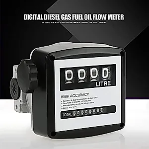 LAJS Mechanical Meter, Fuel Meter Fuel Flowmeter, 1 Inch 4 Digital Diesel Fuel Flow Meter Pump Flow Meter 1 Percentage for Gas Oil Fuel Oil Kerosene Measuring Diesel
