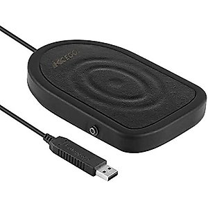 iKKEGOL USB Foot Pedal Switch Gaming, Black Metal Single HID Action Programmable Digital Hand Control Keyboard Mouse with 3 Color Rubber Mat
