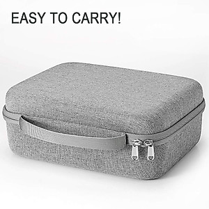 N-Brand Hard Carrying Case for Oculus Quest 2 All-in-One Virtual Reality Headset and Accessories, Protective Storage Travel Bag - Gray(Gray Lining)