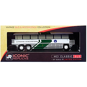 Iconic Replicas MCI MC-12 Coach Classic Bus U.S. Immigration & Naturalization Service Vintage Bus & Motorcoach Collection 1/87 Diecast Model 87-0343