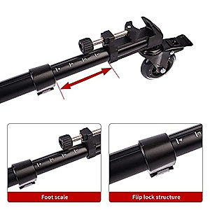 Famall Photography Tripod Dolly, Heavy Duty Tripod Dolly with 3" Wheels, Adjustable Legs and Carry Bag, Portable Tripod Wheels Compatible with Most Video Tripods and Light Stands