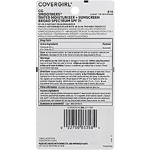 CoverGirl Smoothers SPF 21 Tinted Coverage, Light to Medium [810], 1.35 oz (Pack of 3)
