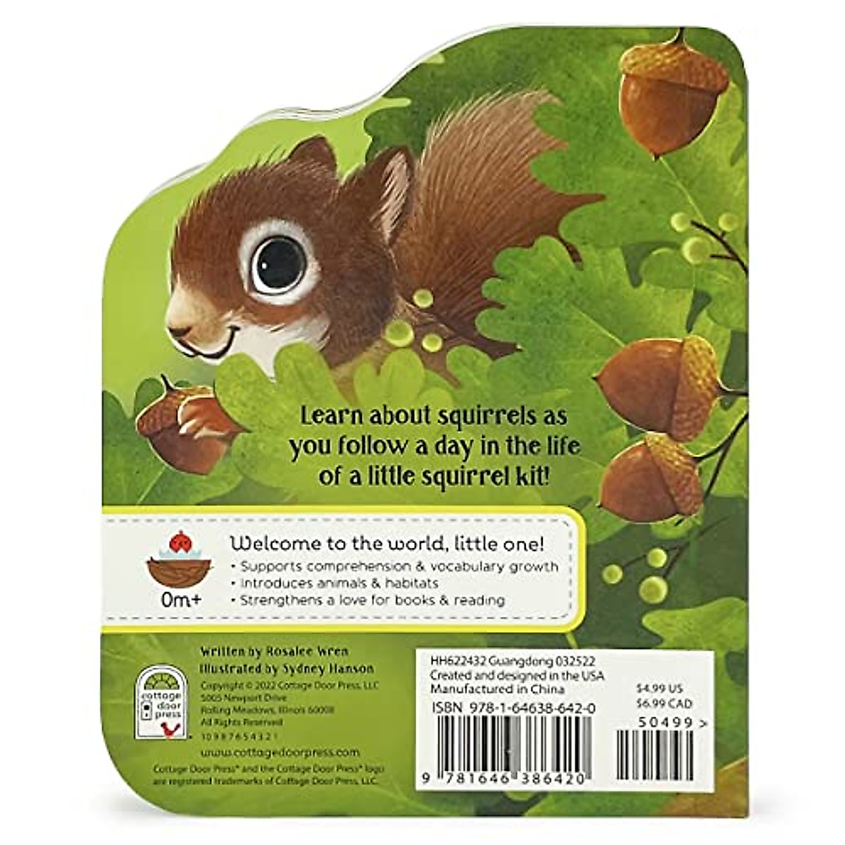 A Little Squirrel - An Animal-Shaped Children's Board Book, Ages 1-5