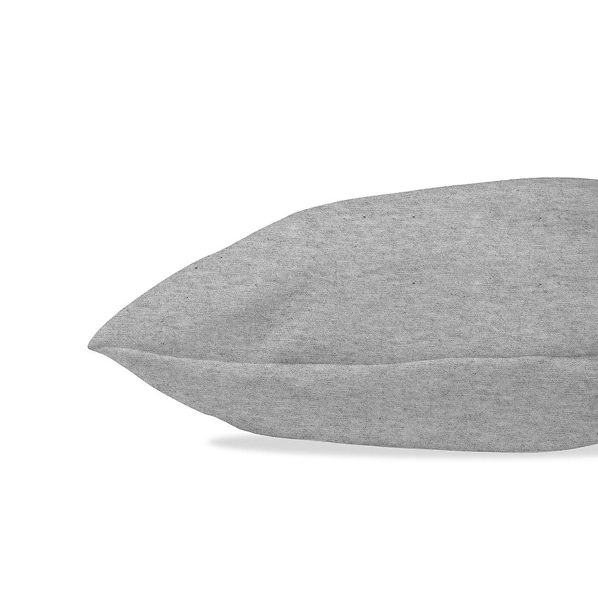 Betty Dain Stretch Jersey Universal Pillowcase - One Size Fits All Pillows, 100% Jersey Knit Cotton Pillowcase, Soft Covering for Standard and King Pillows, Zipper Closure, Gray, 2 Per Pack