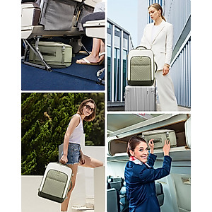 LOVEVOOK Laptop Backpack Purse for Women Waterproof Teacher Nurse Bag, 17.3 Inch Work Laptop Bag with USB Port, Business Travel Computer Backpack, Large College Bookbag, Beige-Khaki