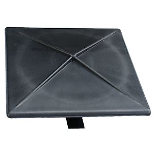 5-1/2" Square Light Pole Top Cap- Black Plastic