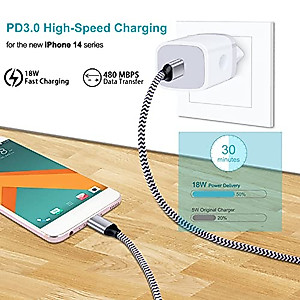 USB C Adapter, European Plug Adapter, 2-Pack Fast 20W Europe Travel Plug Power Adapter Type C Wall Chargers for iPhone 14 13 12 11 Pro Max XR XS X 8 7 6,Samsung Galaxy S22 S21 A13, iPad, Google Pixel
