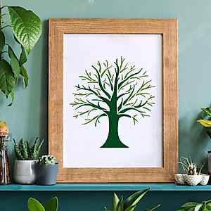 FINGERINSPIRE Tree Stencils Template 11.8x11.8inch Plastic Tree Branches Drawing Painting Stencils Square Reusable Stencils for Painting on Wood, Floor, Wall and Tile