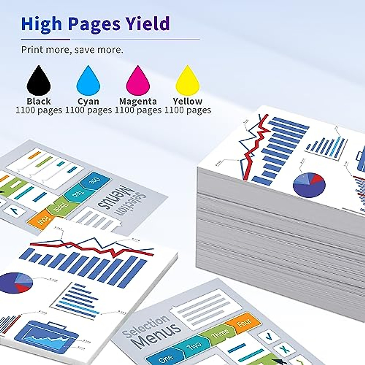 Vinker 822XL Remanufactured Ink Cartridges Replacement for Epson 822XL Ink Cartridges Combo Pack T822 T822XL 822 XL for Workforce Pro WF-3820 WF-4820 WF-4830 WF-4834 Printer (4 Pack)