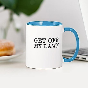 CafePress Get Off My Lawn Mugs Ceramic Coffee Mug, Tea Cup 11 oz