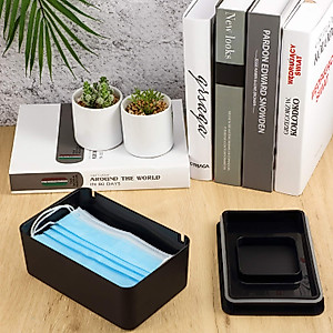 Baby Wipes Dispenser Holder with Lids for Napkin Nappy Paper Tissue Towel Mask Storage Case Box, Keeps Wet Tissue Fresh, Flushable Wipes Pouch Case Container for Bathroom Baby Nursery (Black)