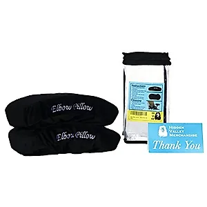 Elbow Pillow --- Jumbo Memory Foam Arm Rest Office Chair Arm Computer Pads - Universal Cushion Covers for Armrest and Elbow Relief (2 Pad Set)