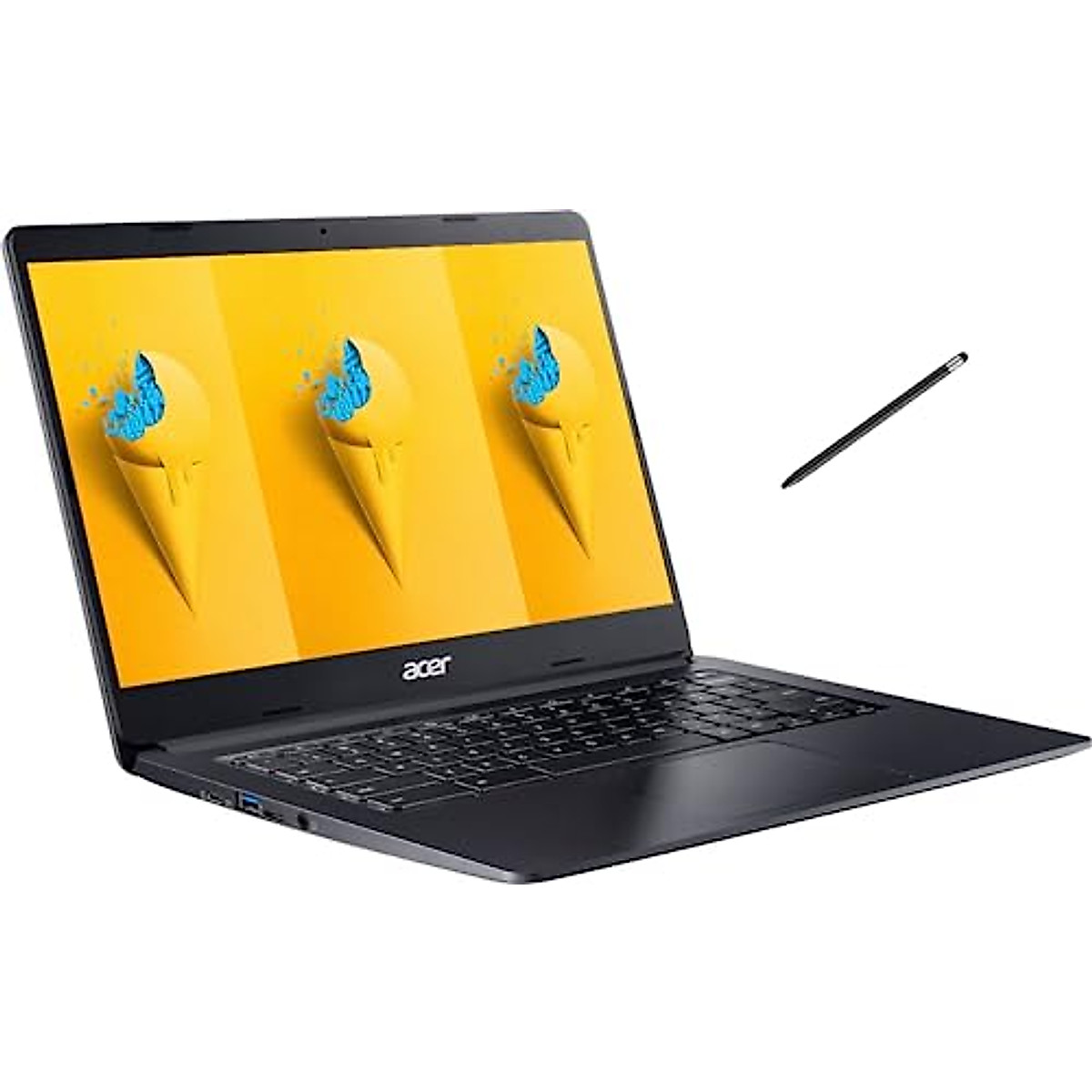 acer Chromebook 314 Laptop for Student and Business, 14" FHD Touch IPS, Intel UHD Graphics 600, Intel Celeron N4020, 4GB RAM, 64GB eMMC, Chrome OS, WiFi 5, Black, with 5ave Stylus Pen