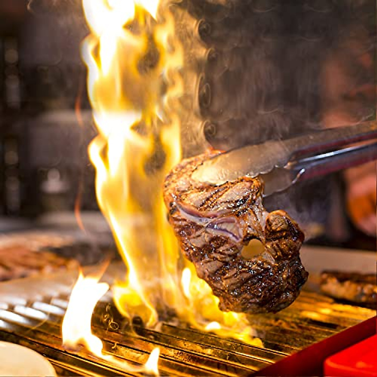 Kitchen Tongs Set of 2-16-inch & 12-Inch Metal Tongs for Cooking and Grilling, Stainless Steel Cooking Tongs with Silicone Rubber Grips Small Kitchen Tongs Large Grill Tongs Dishwasher Safe