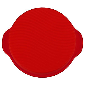 Demeras Cake Baking Pan 11inch Cake Mould Silicone for Cheesecake (red)
