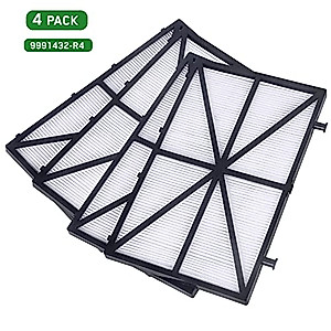Robotic Pool Cleaner Ultra Fine Filter Compatible with Dolphin Nautilus CC Plus, M400, M500, Ultra Fine Cartridge Filter Panels Replacement, Part 9991432-R4, 4 Pack