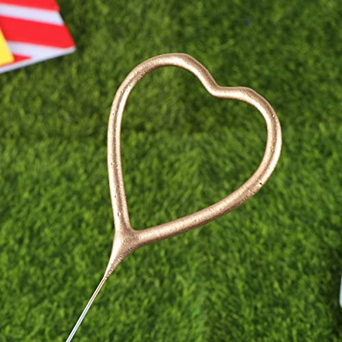 10pcs Exquisite Creative Sparkler Candles Cake Toppers Candle Ornament for Birthday Wedding Anniversary Valentines Day Christmas Festival ect (5 pcs Heart 5 pcs Star)