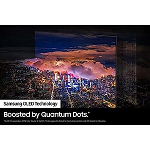 SAMSUNG QN55S90CAFXZA 55 Inch 4K OLED Smart TV with AI Upscaling with a 7S-PS4-US1 4-Outlet Power with Omniport USB (2023)(USED)