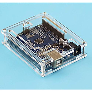 Treedix Acrylic Experimental Clear Case Compatible with Base-Plate Compatible with Arduino UNO R3 Board