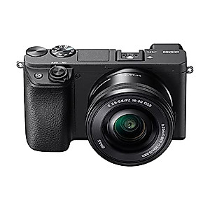 Camera Camera A6400 E-Mount Mirrorless Camera Digital Camera with - Lens Compact Camera Professional Photography Digital Camera (Color : Silver)