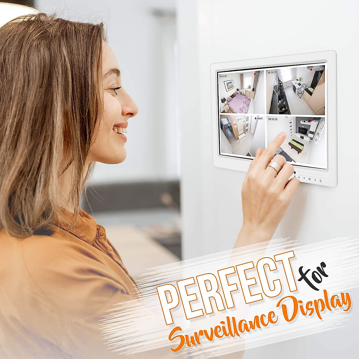 Pyle Inwall Video Monitor Display Screen - 15.4 Inch Full HD 1080p Universal Widescreen LCD Flush Wall Mount HDMI RCA Monitor w/VGA, RCA Audio, Wireless Remote, Frame Cover, Home/Car Use PLVW155U