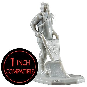 Monster Townsfolk Mini Fantasy Figures - 8pc Paintable Fieldworker Non Player Character NPC Miniatures - 1" Hex-Sized Compatible with DND Dungeons Dragons, Pathfinder, Tabletop Games