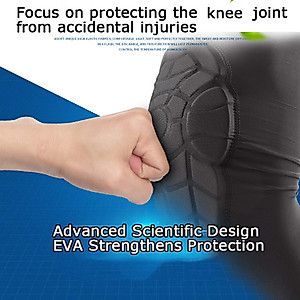 Bohope Kids Youth 5-15 Years Padded Leg Compression Sleeve Knee Guards Protective for Basketball, Baseball, Football Goalkeeper, Volleyball, Skating, Cycling.Universal for Boys and Girls