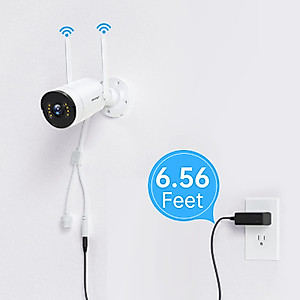 SMONET 3MP WiFi Camera Without DC Charger, Please Check If It can Works for Your Model. Replacement and Extra Camera Camera System,Two Way Audio,SpotLights Night Vsion