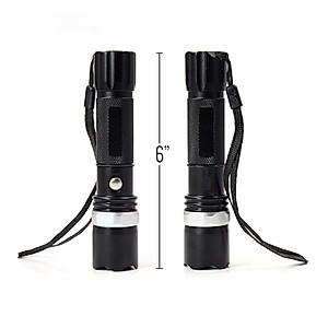 ASR Federal 300 Lumens Adjustable LED Flashlight Set with Rechargeable Batteries and Traffic Wand, 10pc