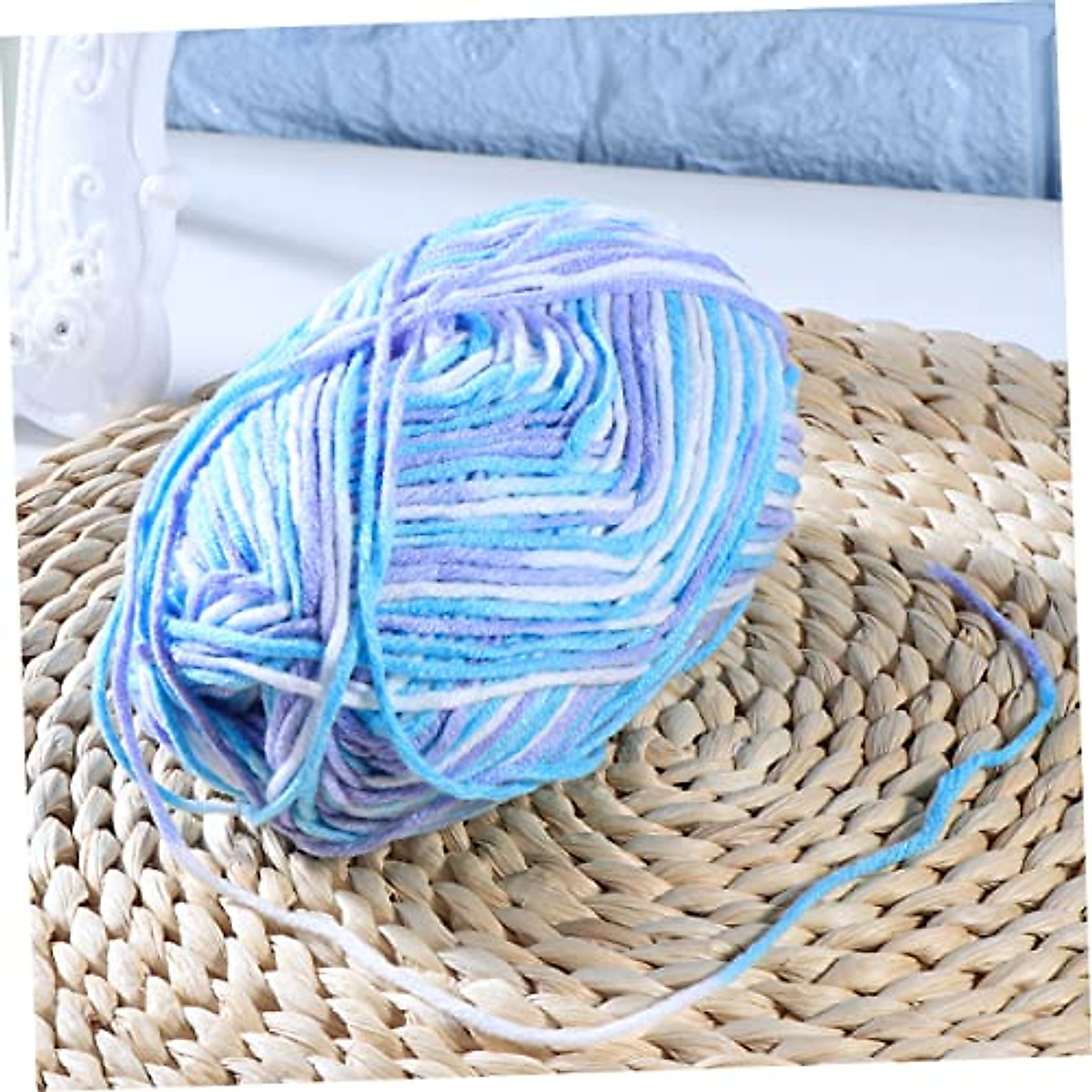 VILLCASE Knitting Yarn Soft Chunky Yarn Cotton Yarn for Crocheting Knitting Accessories Green Yellow Blue White Black red Yarn Blanket Yarn Bulky Yarn Cotton Yarn Cone Set Baby coarse Wool