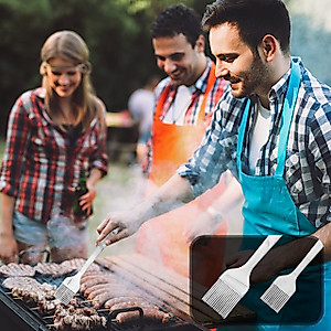 FIVETAS 1.38"x7.87"Heat Resistant Food Grade Silicone Pastry brush and Basting Brush for Cooking,BBQ,Meat,Desserts.Kitchen Brush for Sauce Butter oil.Stainless Steel Core Handle.BPA Free. Marbling.