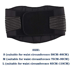 LSRRYD Premium Back Support Belt Lower Back Brace Lumbar Support Belt for Pain Relief and Injury Prevention Sciatica Scoliosis Or Herniated Disc (Size : L)