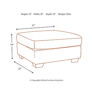 Signature Design by Ashley Accrington Plush Oversized Accent Ottoman, Brown